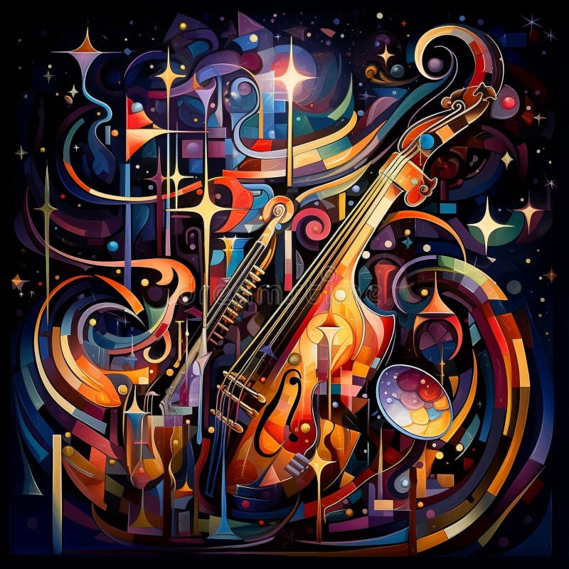 Surreal Artwork: Harmonious Symphony of Musical Instruments in a ...
