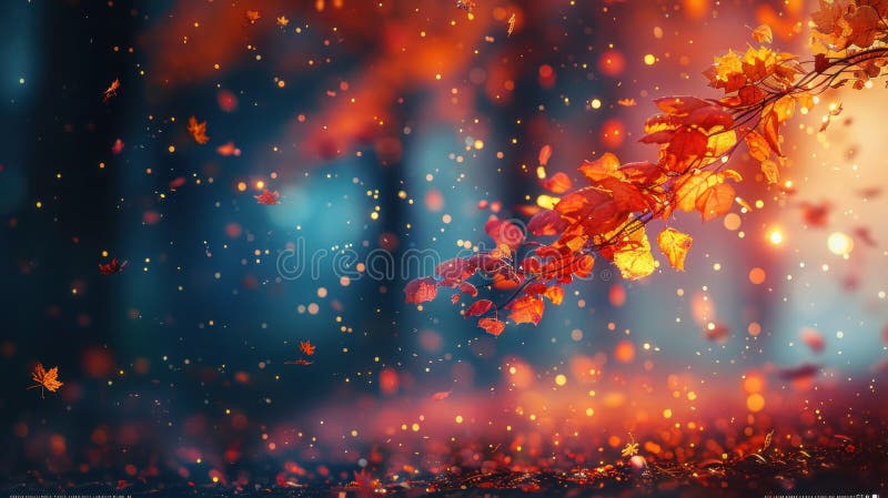 Surreal Autumn Art with Soft Pastel Gradients and Dramatic Lighting ...