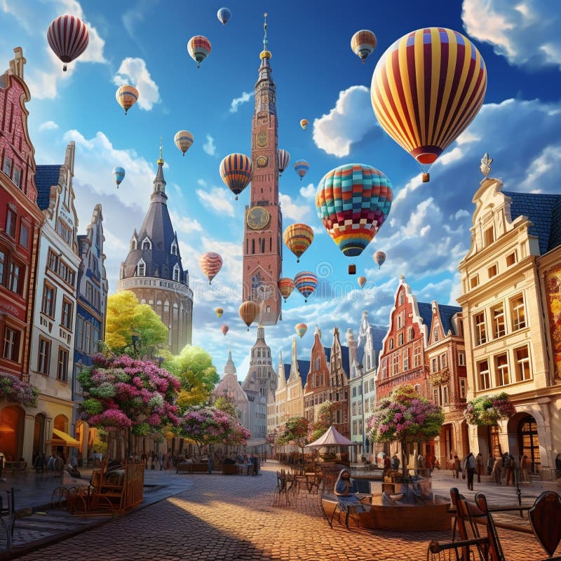 Surreal and Awe-inspiring Landscape Merging Iconic Landmarks of Riga ...