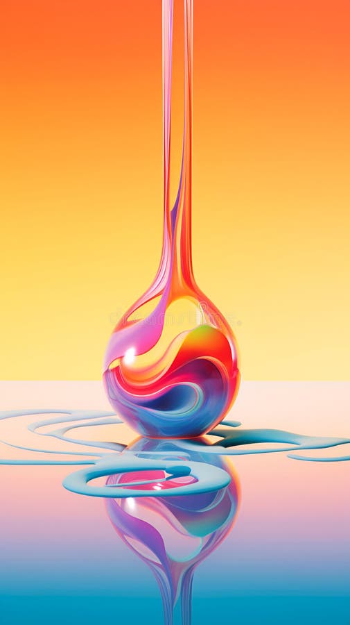 Surreal Background Design Using Acid Colors, Psychedelic Culture. Stock ...