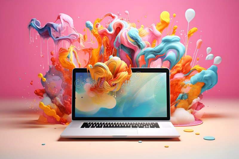 Surreal Background for Safer Internet Day. Banner on a Colorful ...