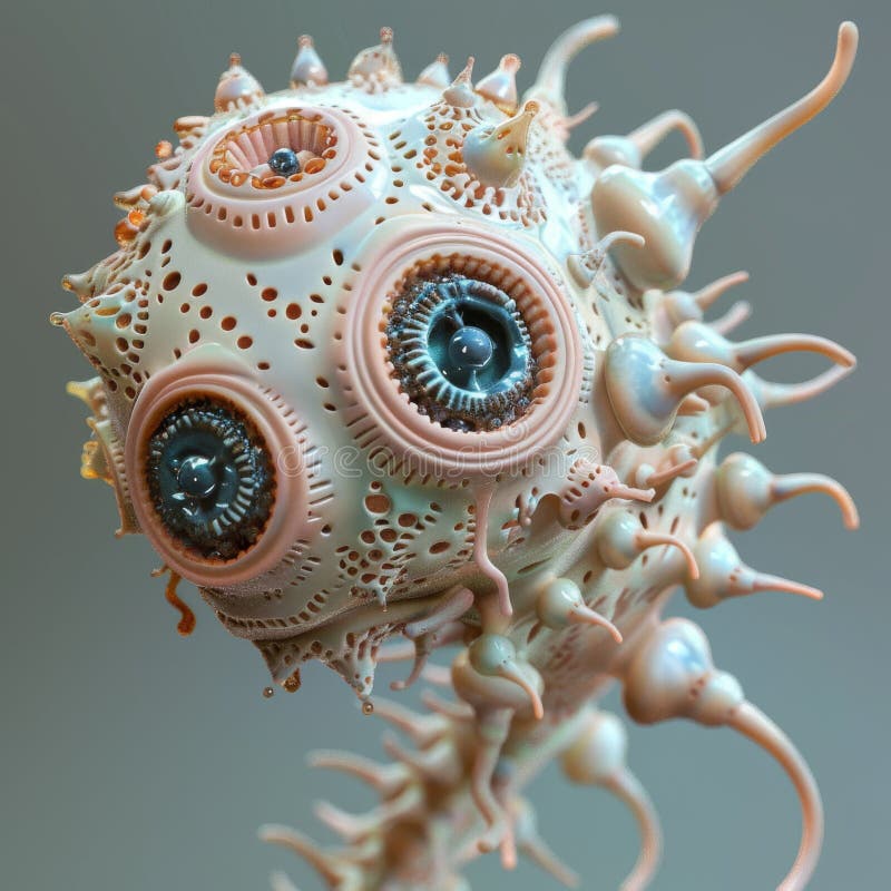 Surreal Biological Eye Entity Stock Image - Image of microscopic ...