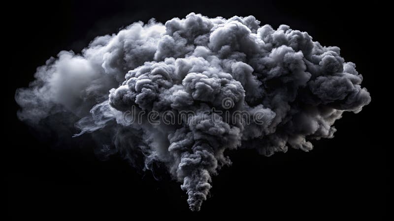 Surreal Black Smoke and Steam Explosion PNG Texture for Graphic Design ...
