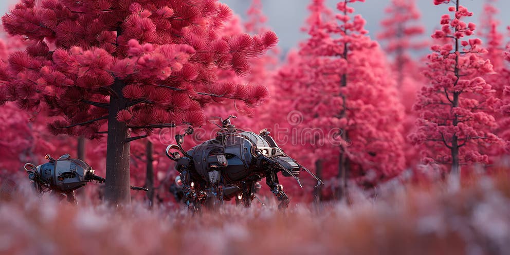 A Surreal Blend of Nature and Technology with Futuristic Elements for ...