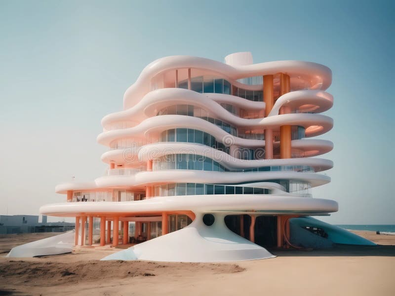 Surreal Builing Strucure that Blends Contemporary Art and Design Stock ...