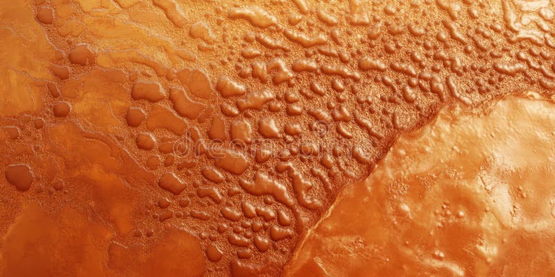 A Surreal Burnt Orange Abstract Background with Liquid Metal Textures ...