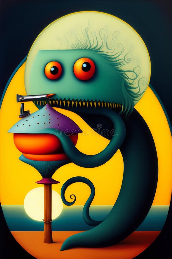 Surreal Characters. Psychedelic, Anthropomorphic Monster, Surreal Character, AI Generated Stock ...