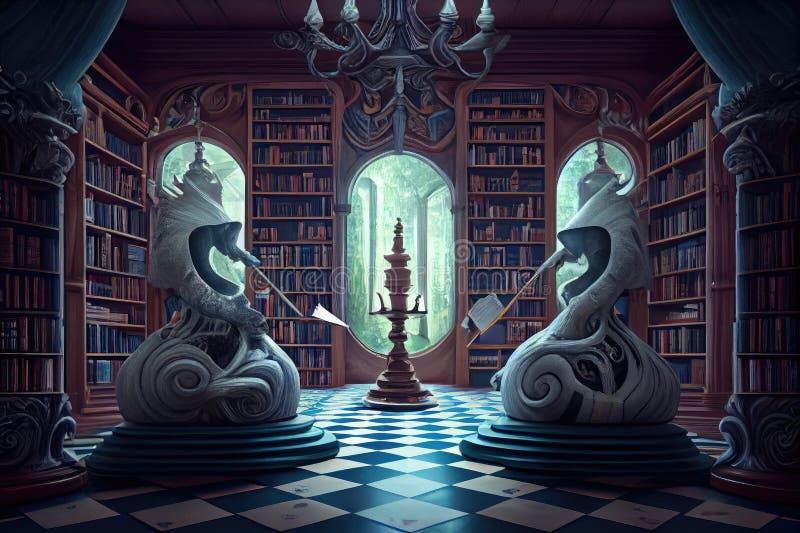 Surreal Library Stock Illustrations – 335 Surreal Library Stock ...