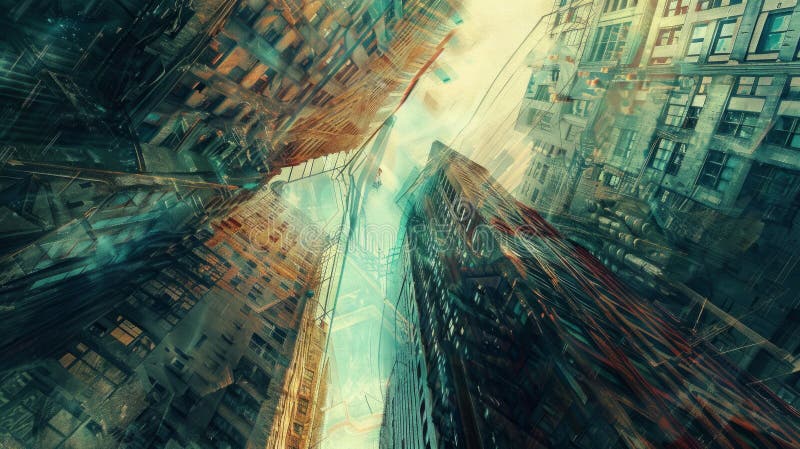 Architectural Fantasy Surreal Office Buildings Stock Illustrations – 11 ...