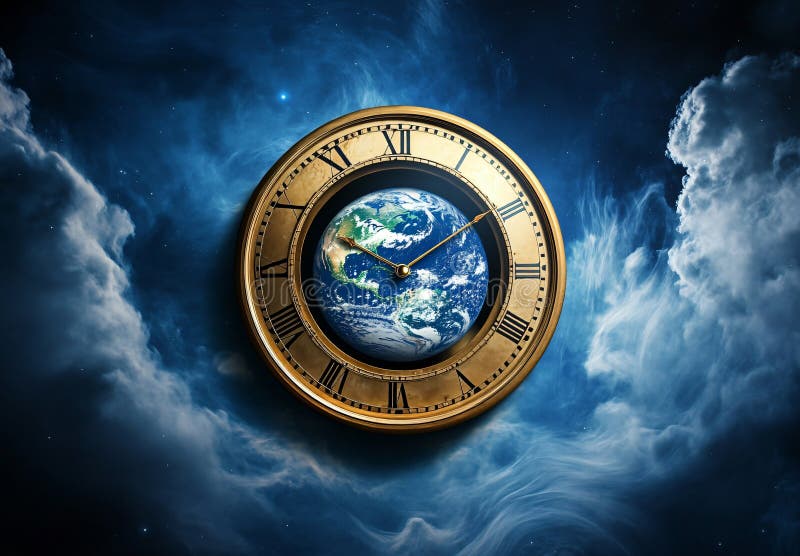 Surreal Clock Earth Celestial Dreamscape- Time and High Quality Image ...