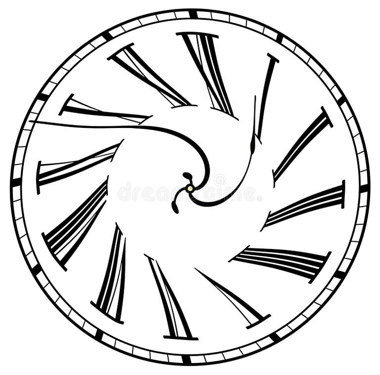 Surreal Clock Face stock illustration. Illustration of distorted - 53262042