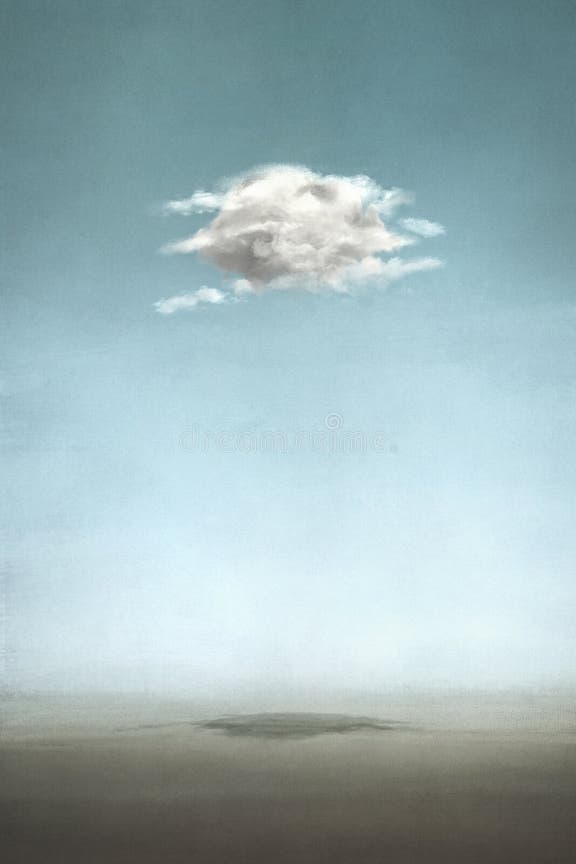 Surreal Cloud in the Azure Sky Creates a Shadow on the Earth, Life ...