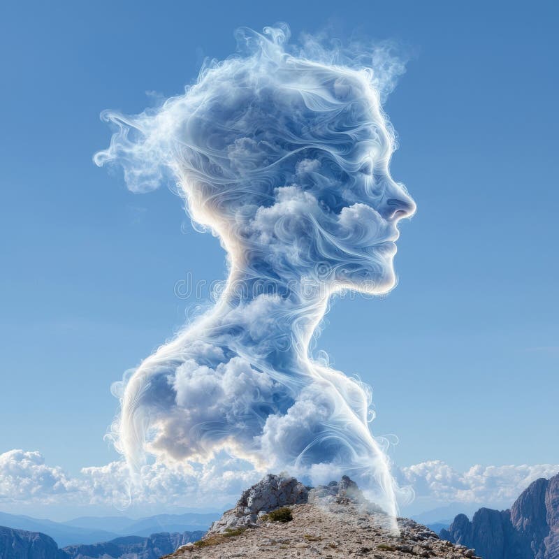 Surreal Cloud Formation in the Sky Stock Illustration - Illustration of ...