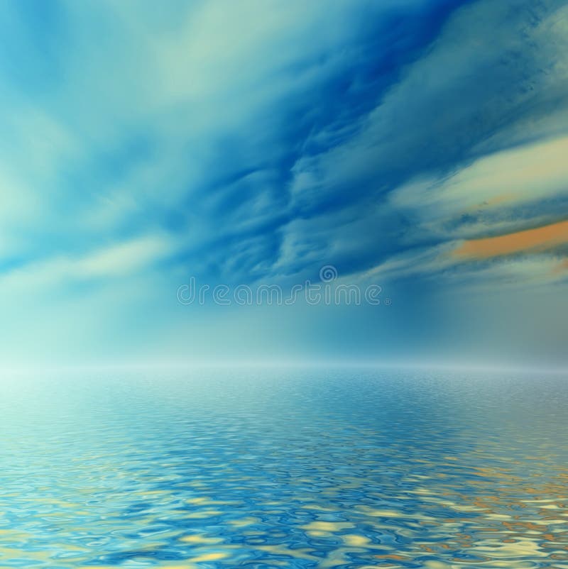Surreal clouds. stock photo. Image of liquid, beautiful - 35175284
