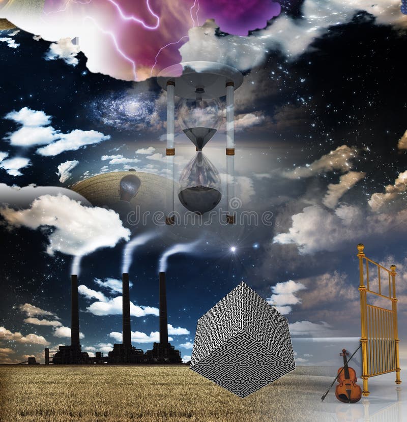 Surreal Composition stock illustration. Illustration of magritte - 23668648