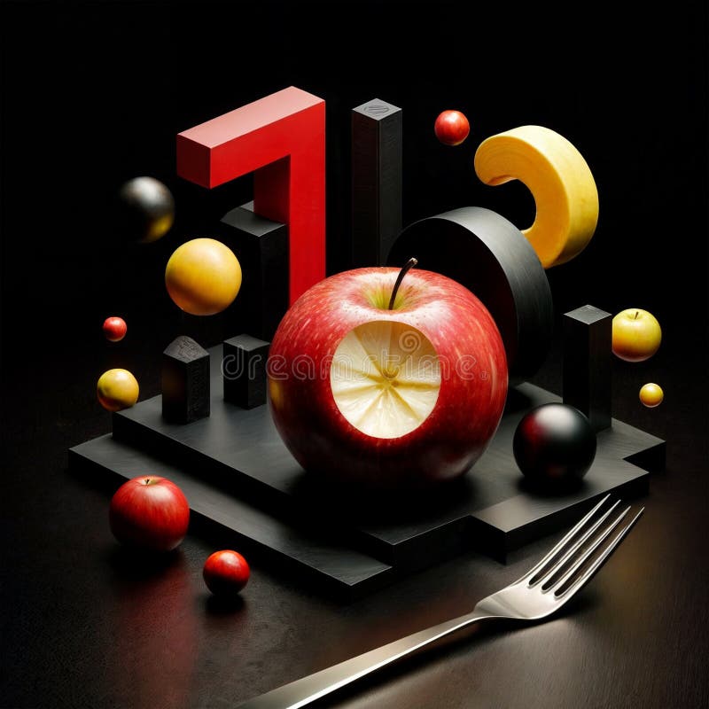 Surreal Composition of Everyday Objects and Fruit Stock Image - Image ...