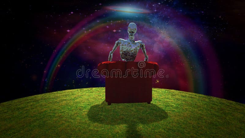 Rusted Alien stock illustration. Illustration of drama - 105324508