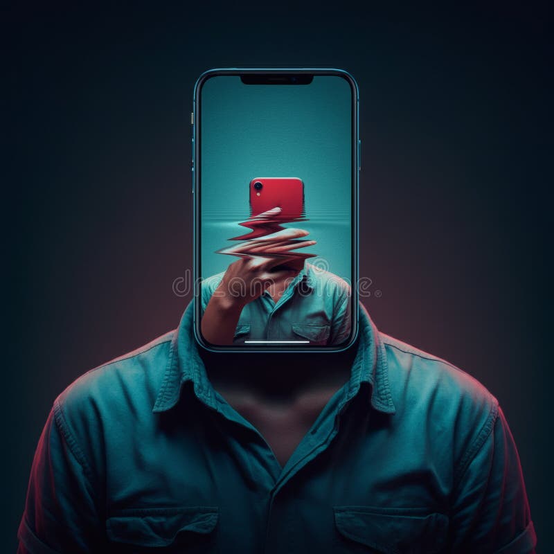 Surreal Conceptual Digital Art of Man with Distorted Face Inside ...