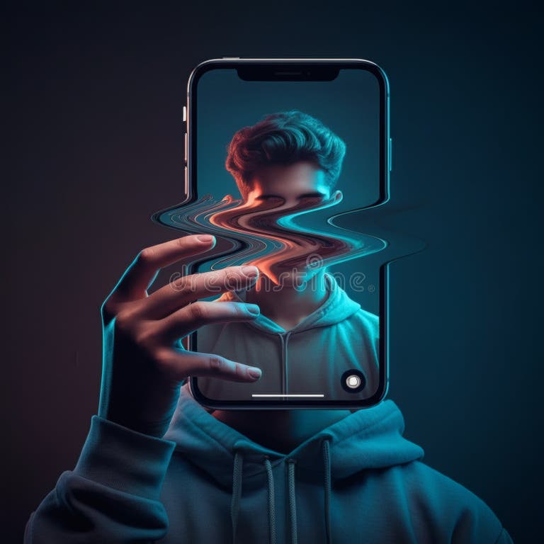 Surreal Conceptual Digital Art of Man with Distorted Face Inside ...