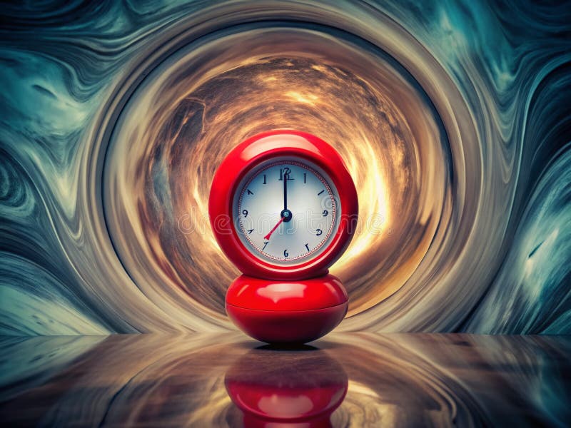 A Surreal Countdown To Midnight Abstract Red Circle Timer Stock Image ...