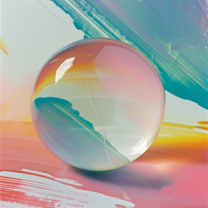 Surreal Crystal Ball Reflection Stock Illustration - Illustration of ...