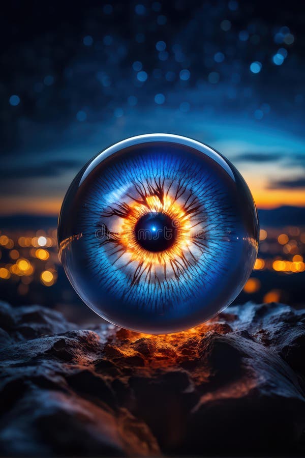Surreal 3D All Seeing Eye AI Generated Photo Stock Illustration ...