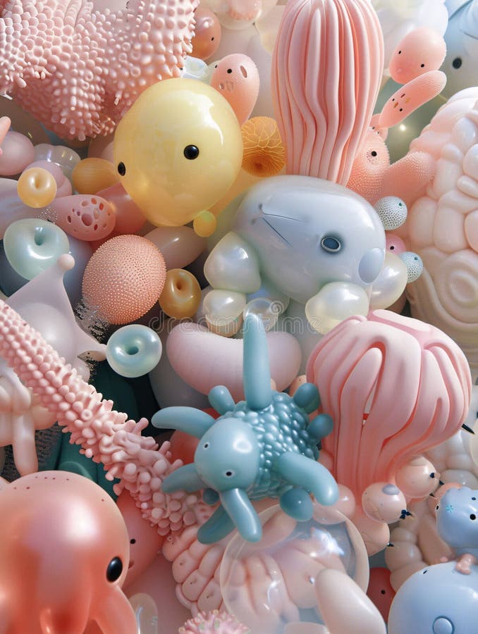 Surreal 3D Textured Landscape Stock Photo - Image of visual, digital ...