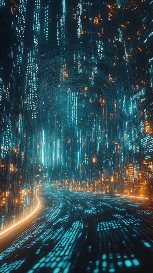 Surreal Data Flow in a Dreamlike Analytics Environment Stock ...