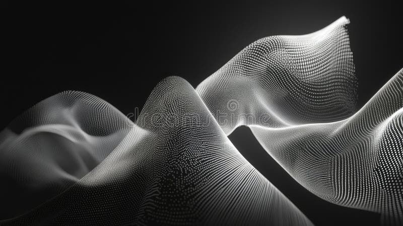 Surreal Data Flow Visualization Design with Bending Waves of Dotted ...