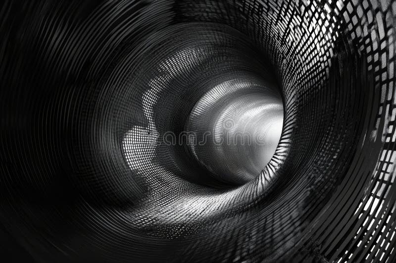 Surreal Data Stream Design Flowing into Nothingness with Abstract ...