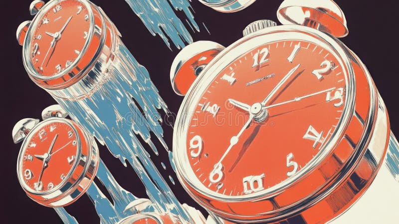 A Surreal Depiction of Clocks Melting, Symbolizing the Fluidity of Time ...