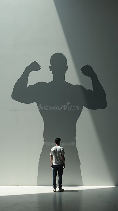 Surreal Depiction of Inner Strength and Self-Perception in Minimalist ...