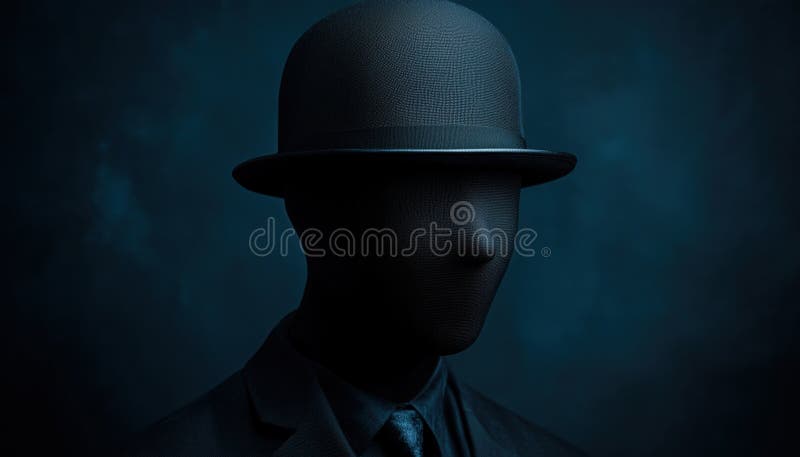 Surreal Depiction of an Invisible Man in Total Black Stock Photo ...