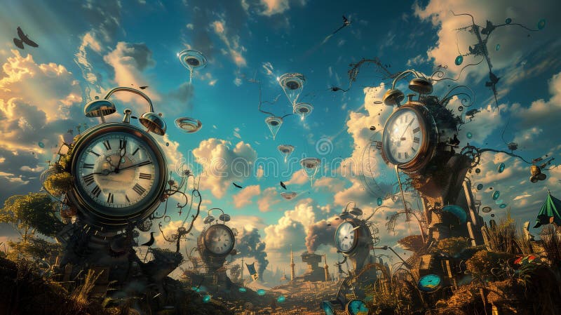 Surreal Depiction of Earth with Half Cracked Dry Land and Half Vibrant ...