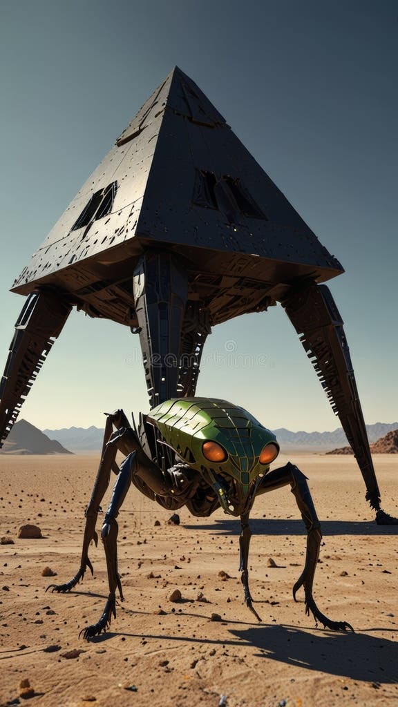 Encounter with the Insectoid Alien Civilizatio Stock Image - Image of ...