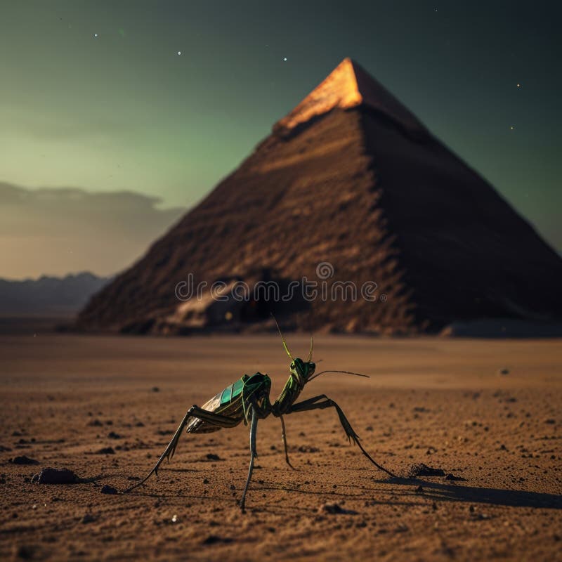 Encounter with the Insectoid Alien Civilizatio Stock Image - Image of ...