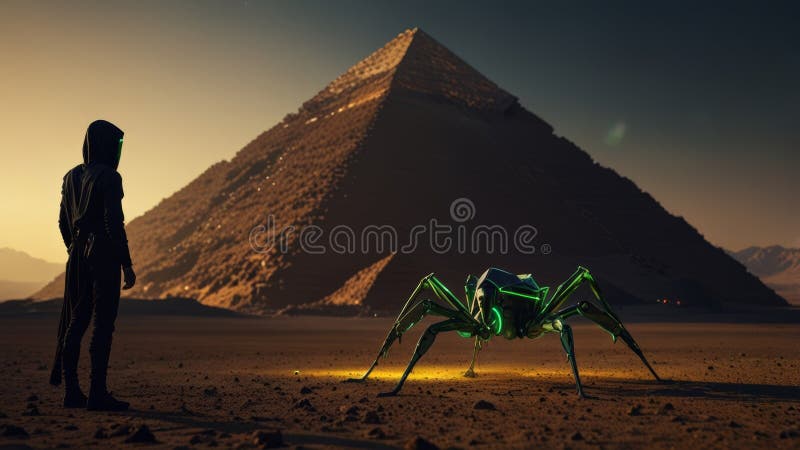 Encounter with the Insectoid Alien Civilizatio Stock Image - Image of ...