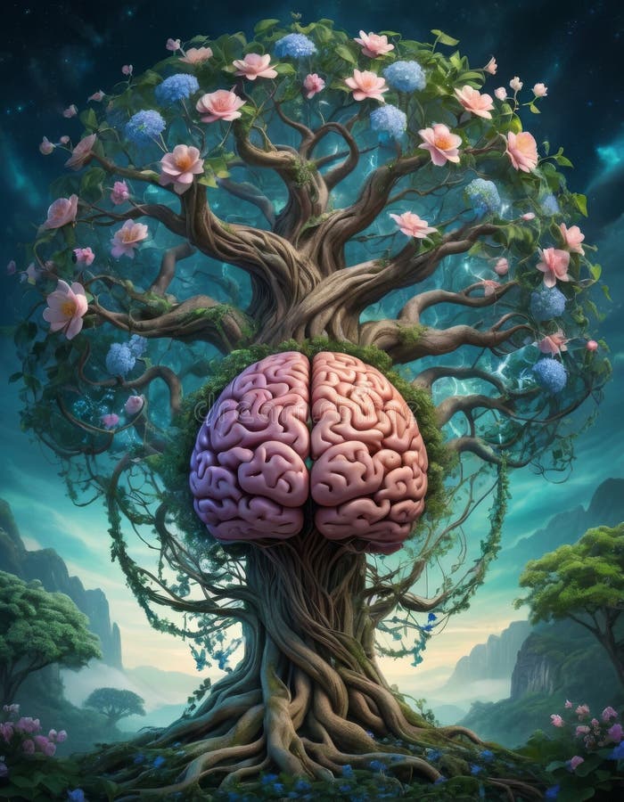 Conceptual Brain Tree Artwork Stock Photo - Image of psychology ...