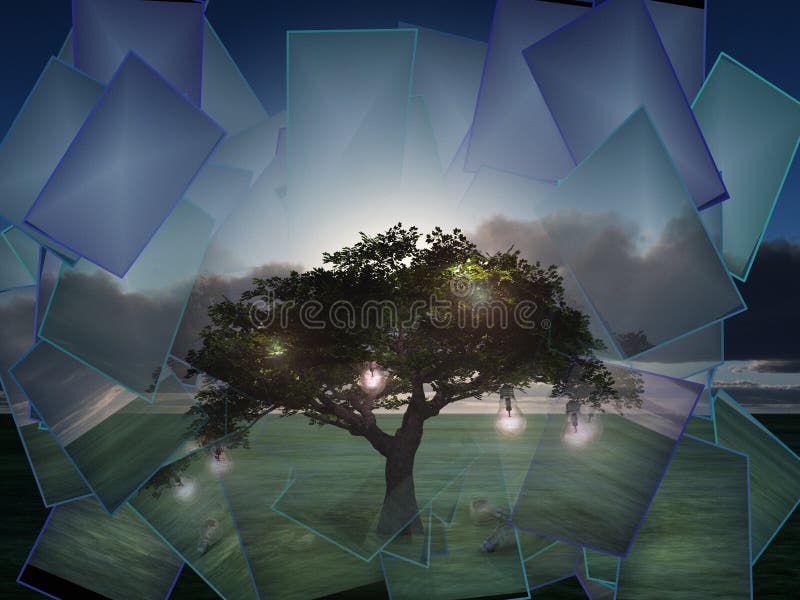 Tree of knowledge stock illustration. Illustration of innovative ...