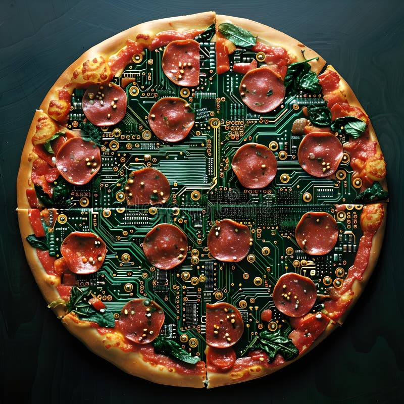 Surreal Digital Artwork Blending Pizza Stock Photos - Free & Royalty ...