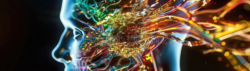 Surreal Digital Artwork of Body Transformations Stock Illustration ...