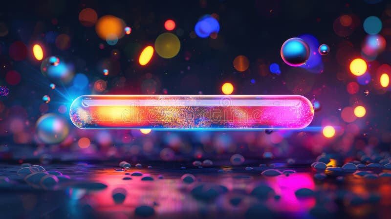 Surreal Progress Bar with Glowing Liquid and Floating Particles for ...