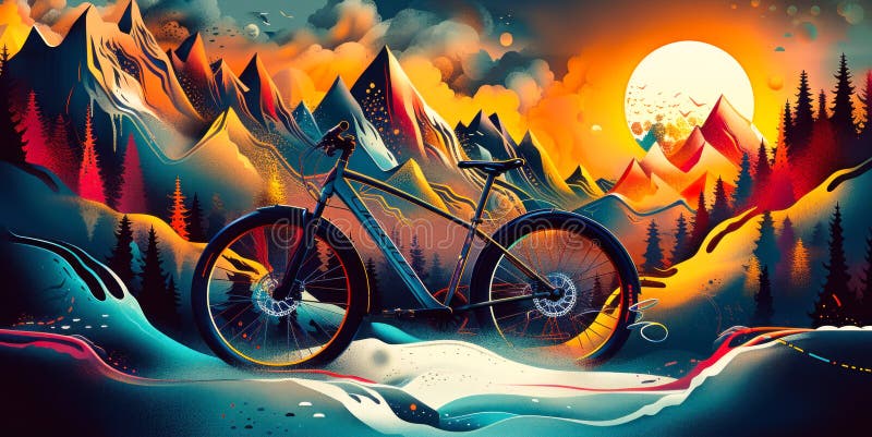 Stylized Bicycle in Black Isolated Stock Vector - Illustration of idea ...