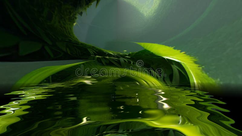 Surreal Distorted Alien Scene Reflected in Water Stock Footage - Video ...