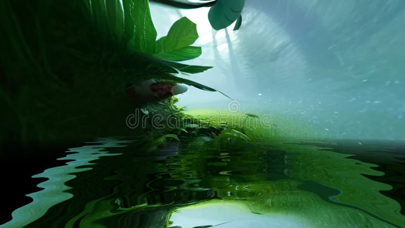 Surreal Distorted Alien Scene Reflected in Water Stock Footage - Video ...