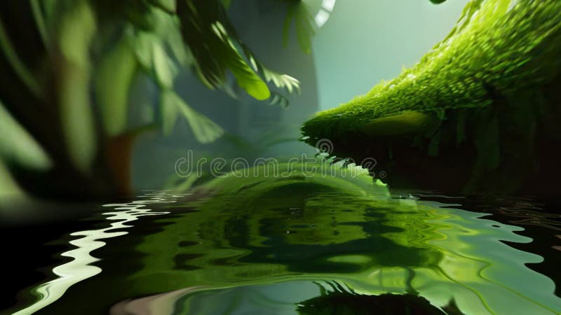 Surreal Distorted Alien Scene Reflected in Water Stock Video - Video of ...