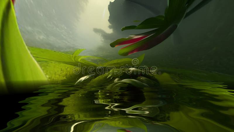 Surreal Distorted Alien Scene Reflected in Water Stock Video - Video of ...