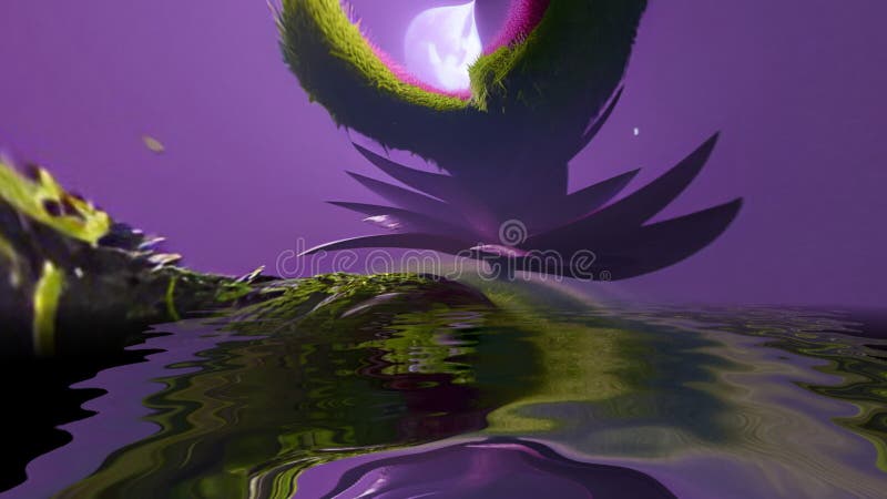 Surreal Distorted Alien Scene Reflected in Water Stock Video - Video of ...