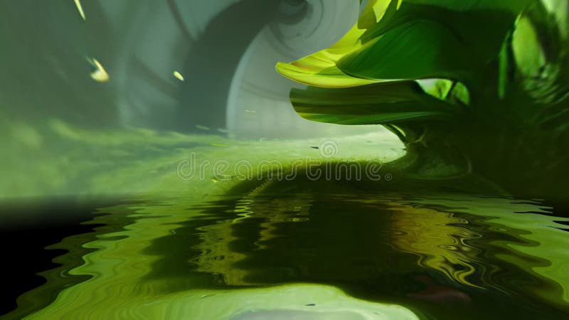 Surreal Distorted Alien Scene Reflected in Water Stock Video - Video of ...