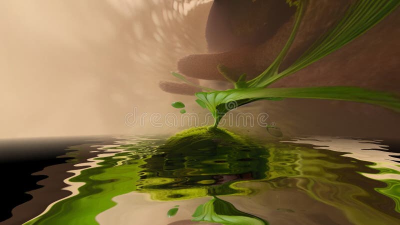 Surreal Distorted Alien Scene Reflected in Water Stock Video - Video of ...